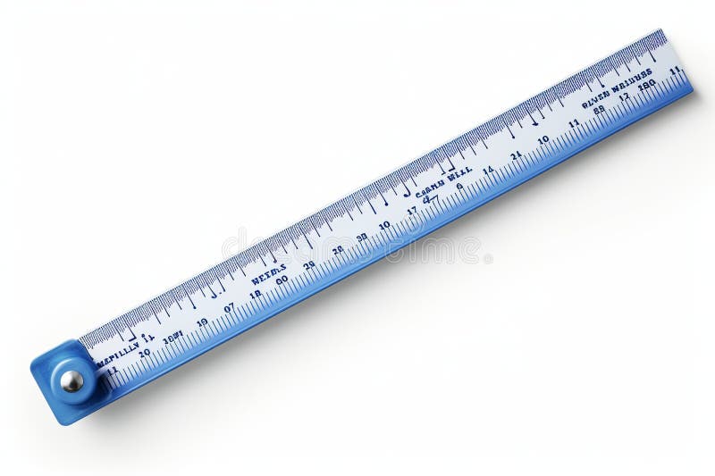 Illustration of a Blue Ruler with the Word White Background, Generative ...