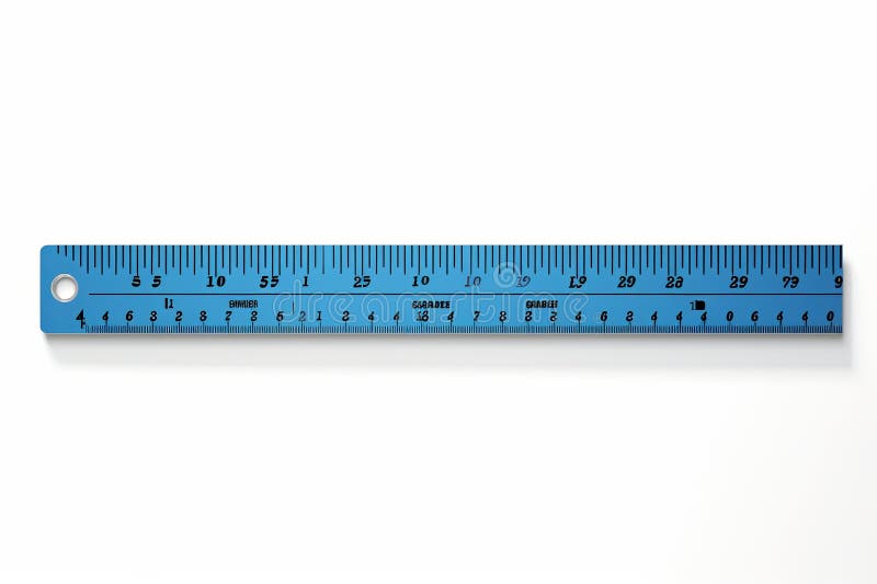 Illustration of a Blue Ruler with the Word White Background, Generative ...