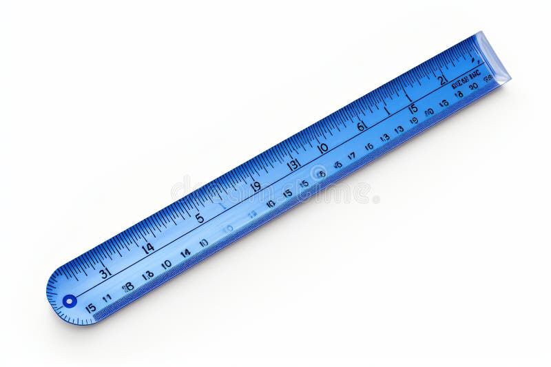 Illustration of a Blue Ruler with the Word White Background, Generative ...