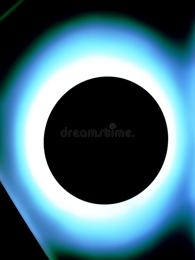 Illustration of a Blue Shiny Circle in the Middle of a Black Background ...