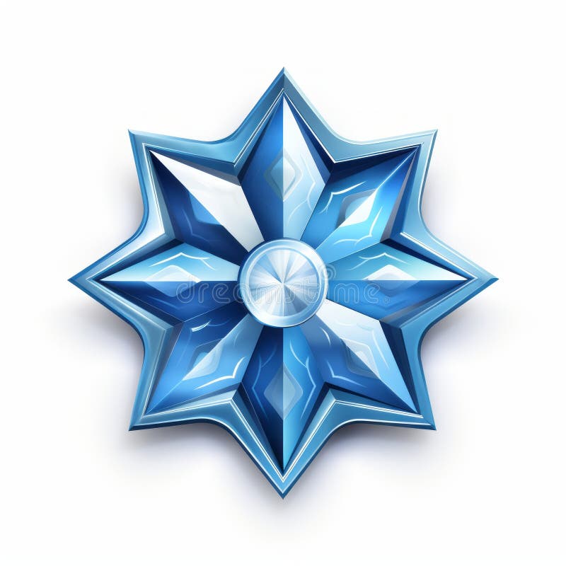 An Illustration of a Blue Star with a Star in the Center Stock ...