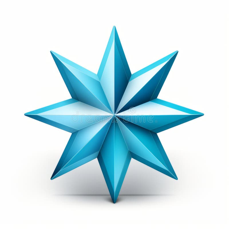 An Illustration of a Blue Star on a White Background Stock Illustration ...