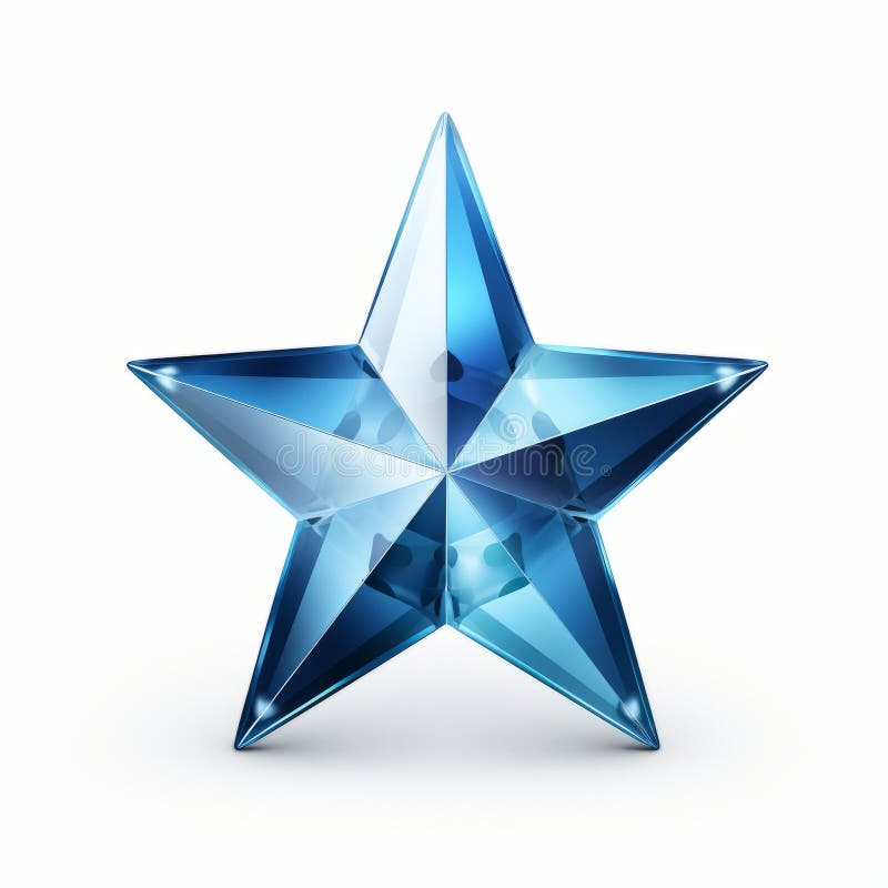 An Illustration of a Blue Star on a White Background Stock Illustration ...
