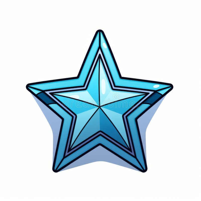 An Illustration of a Blue Star on a White Background Stock Illustration ...