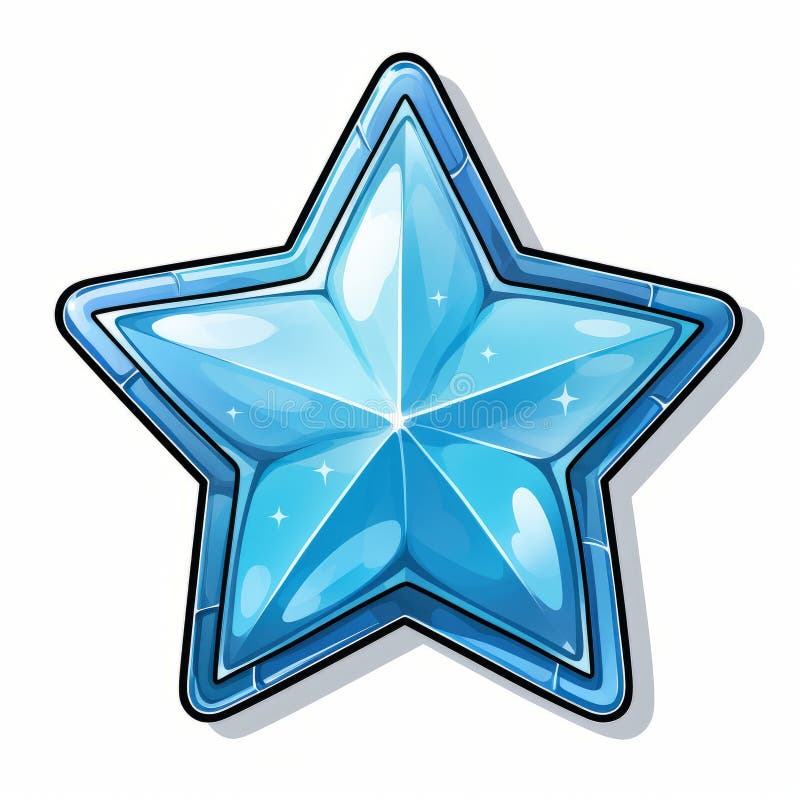 An Illustration of a Blue Star on a White Background Stock Illustration ...
