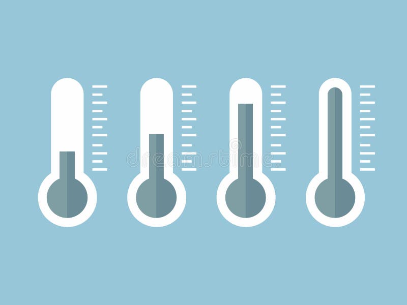 Red and blue thermometers stock vector. Illustration of cold - 103915417