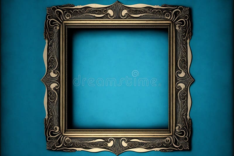 Blue Vintage Marbled Textured Border, Abstract, Backgrounds Stock ...