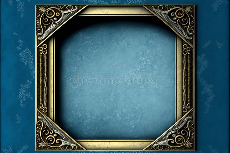 Blue Vintage Marbled Textured Border, Abstract, Backgrounds Stock ...