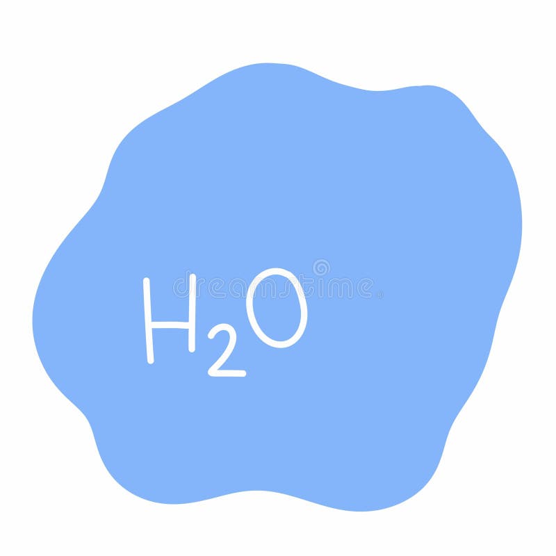 Illustration of a Blue Water Sign , Text H2O Stock Illustration ...
