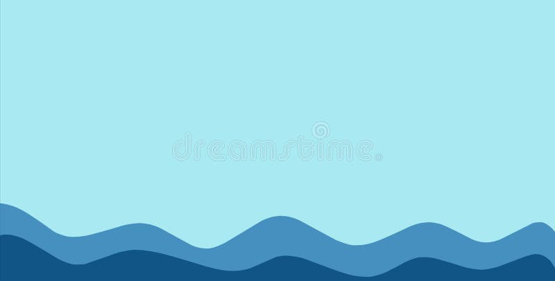 Illustration of Blue Wave Shape Background or Wallpaper Stock ...