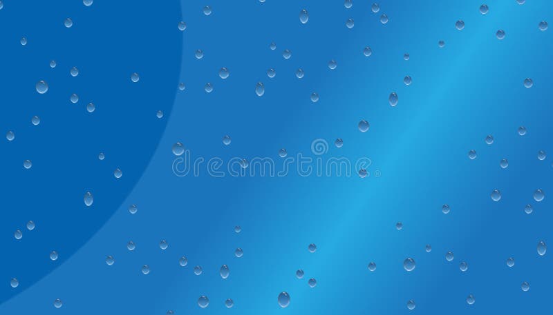 Illustration of Blue Wet Droplet Glass Pane or Data Screen Stock ...