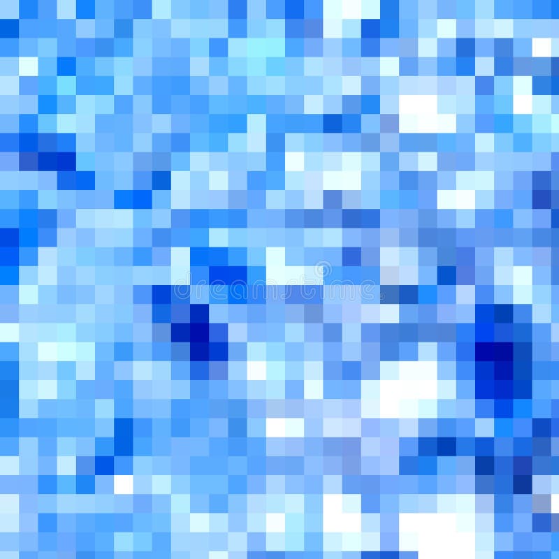 Illustration of Blue and White Pixels Stock Illustration - Illustration ...