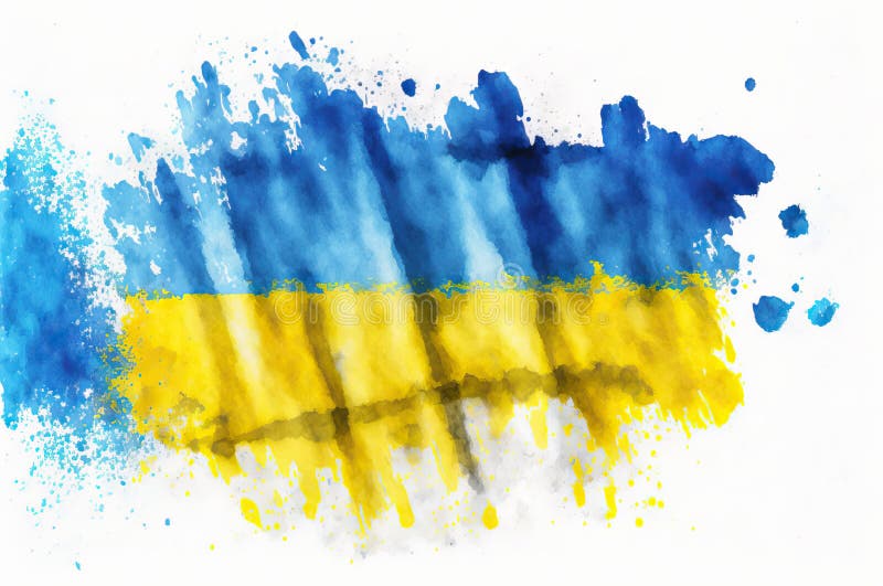 Illustration of Blue and Yellow Ukrainian Flag Stock Illustration ...
