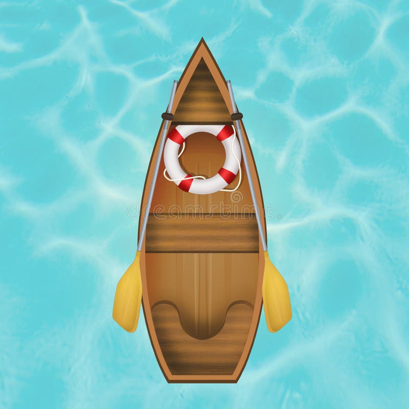 Boat seen from above stock illustration. Illustration of environment ...