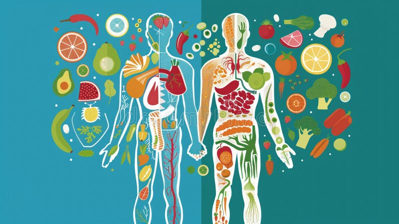 Illustration of the Bodys Energy Systems and How Different Foods Fuel ...