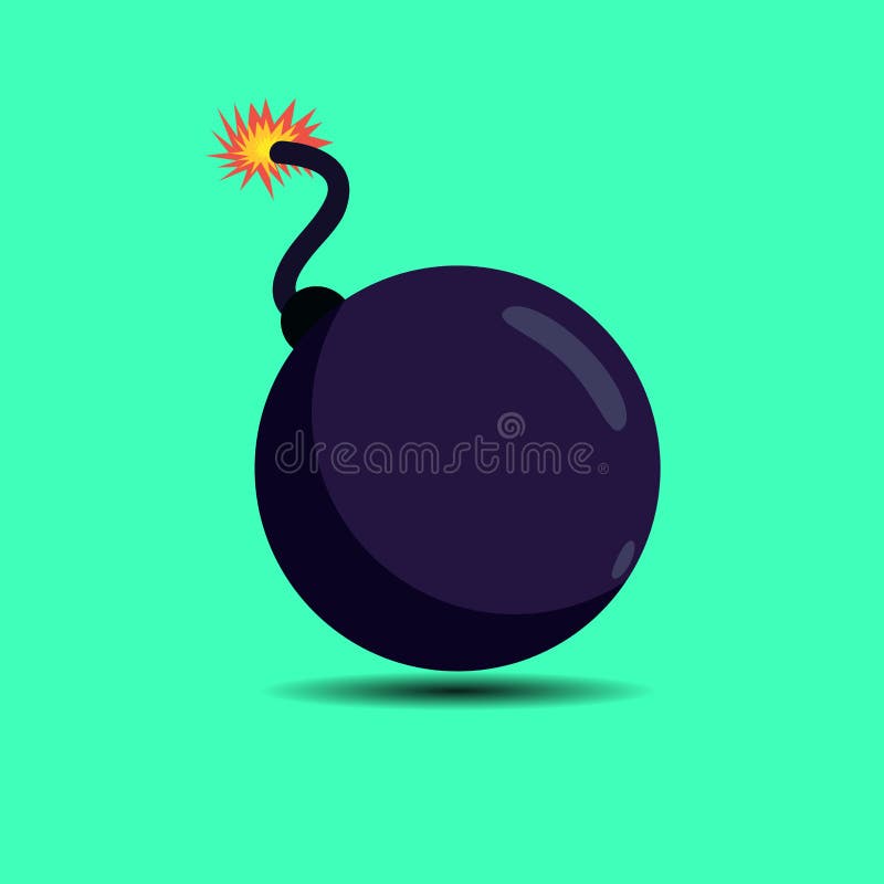 Illustration of a Bomb about To Explode Green Isolated Vector Design ...