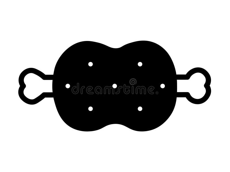Illustration of Bone-in Meat Silhouette (icon) Stock Vector ...