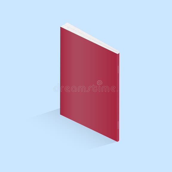Illustration of a Book or Notepad. Paper Notebook - Saddle Stitch ...