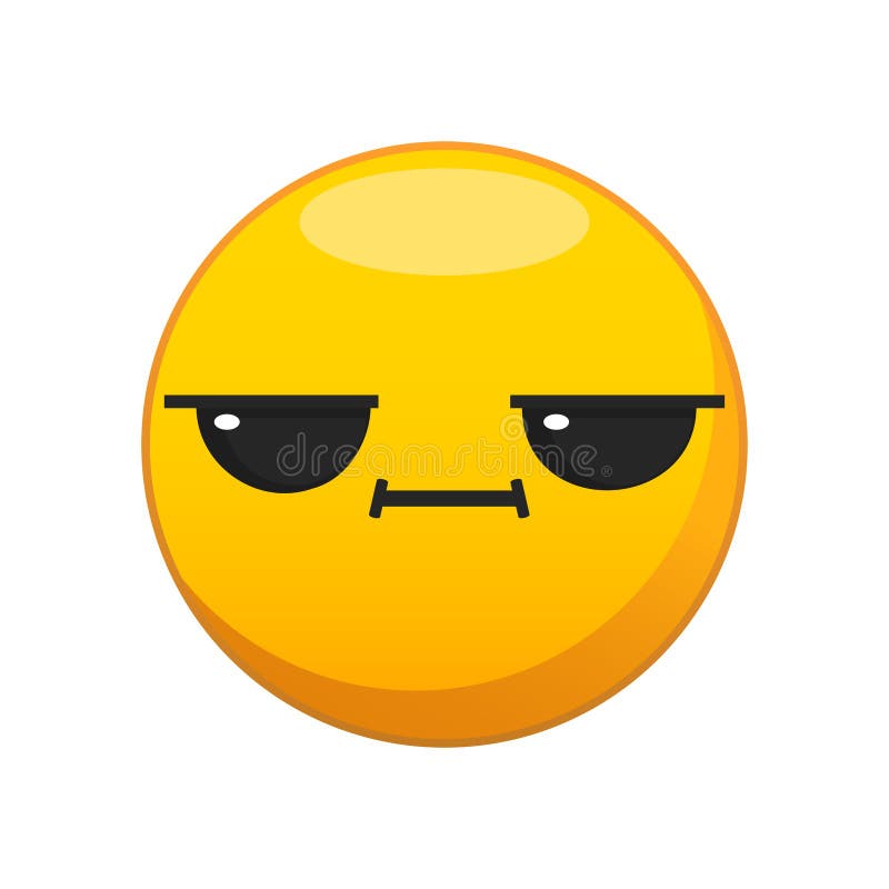 Illustration of Bored Face. Emoji for a Chat Stock Vector ...