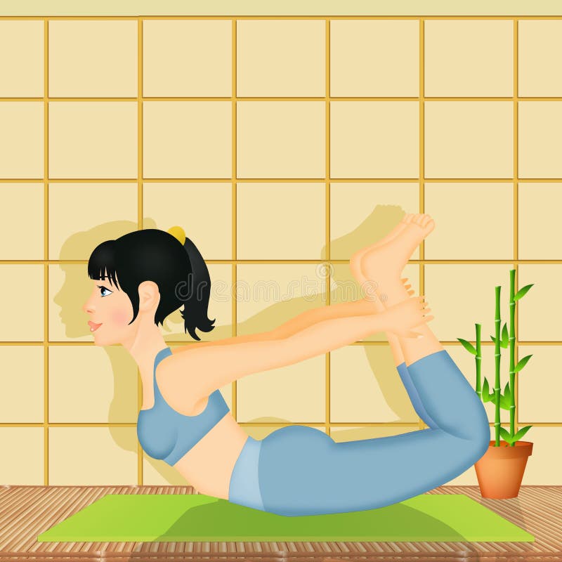 Illustration of bow pose stock illustration. Illustration of relaxation ...