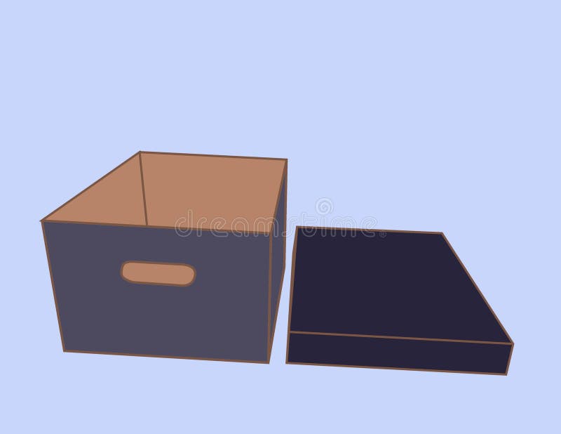 Illustration. Box with a Lid Stock Illustration - Illustration of ...