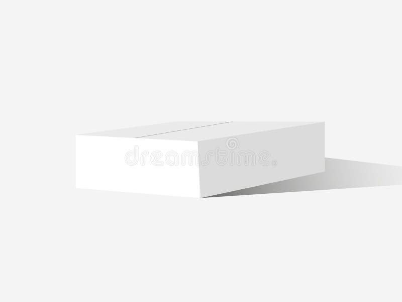 Illustration of a Box Mockup with Shadows for Packaging Stock ...