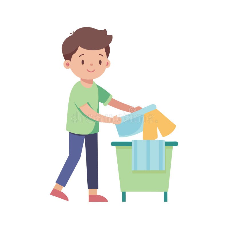 Kid Clothes Hamper Stock Illustrations – 80 Kid Clothes Hamper Stock ...