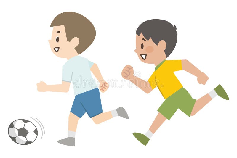 Illustration of Boys Playing Soccer Stock Vector - Illustration of game ...