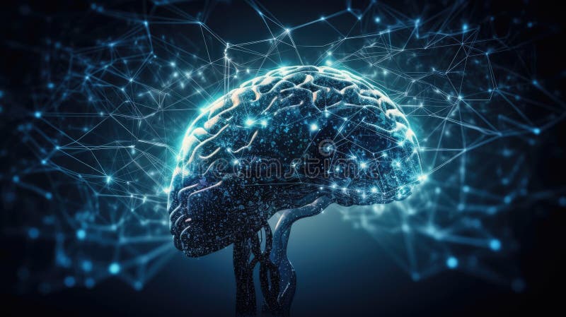 An Illustration of the Brain and a Network of Neurons. Generative AI ...