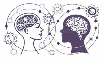 Brains Connecting Illustration, Mind and Thinking, Cognitive Process ...