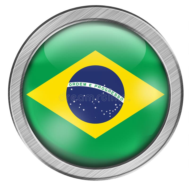 Brazil Glass Web Button stock illustration. Illustration of insignia ...