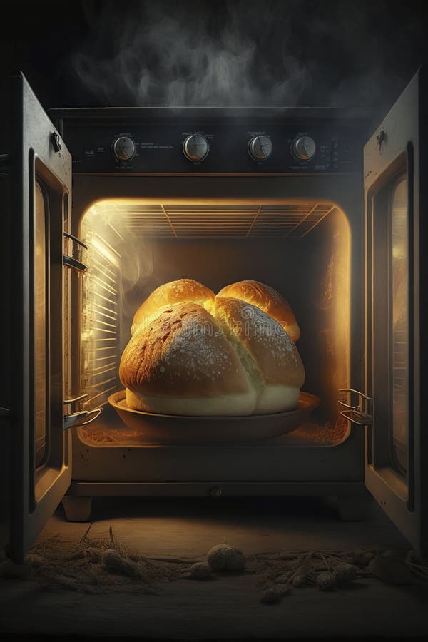 Illustration, Bread in the Oven, Generative Ai Stock Illustration ...