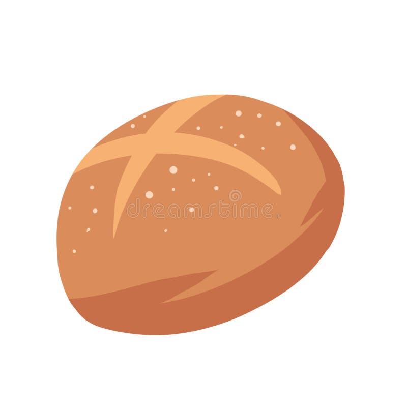 Illustration of a Bread Rolls in Stylized Flat Style Stock Illustration ...