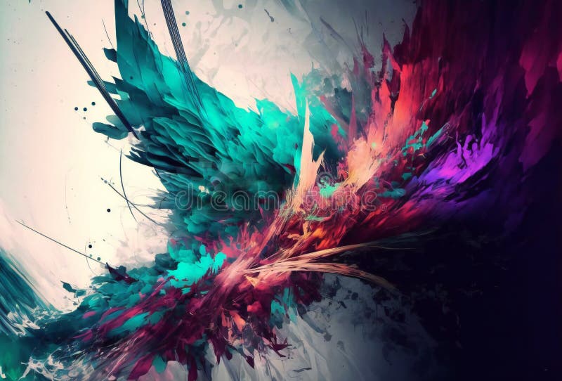 Bright Artistic Splashes Abstract Painting Color, Abstract Background ...