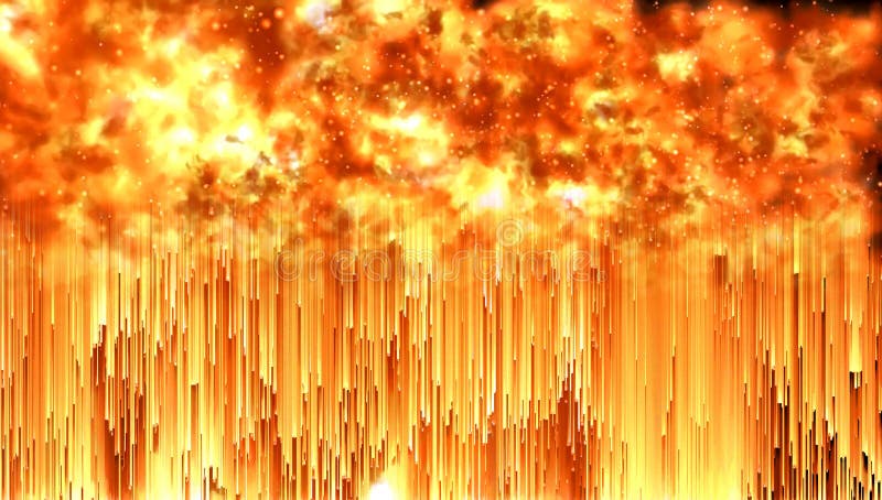 Illustration of a Bright Fiery Flame Stock Illustration - Illustration ...