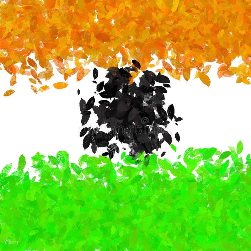 Illustration of the Bright Indian Flag Colors Stock Illustration ...