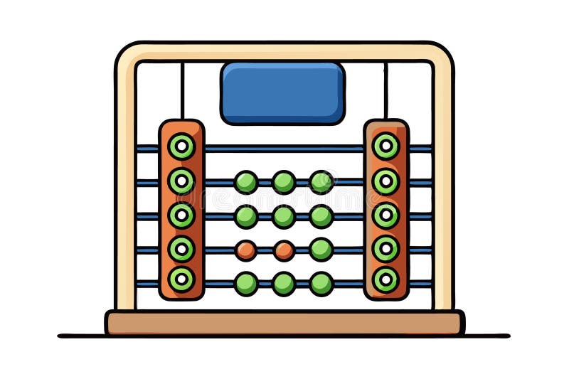 Illustration of a Bright and Playful Abacus, Perfect for Teaching Basic ...