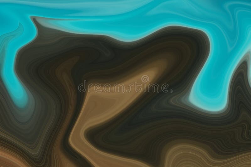 Illustration of Brown and Blue Wavy Patterns - Perfect for Background ...