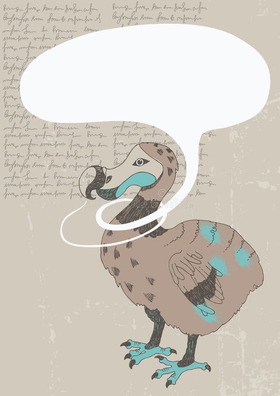 Dodo stock vector. Illustration of talk, empty, solitaire - 30035131
