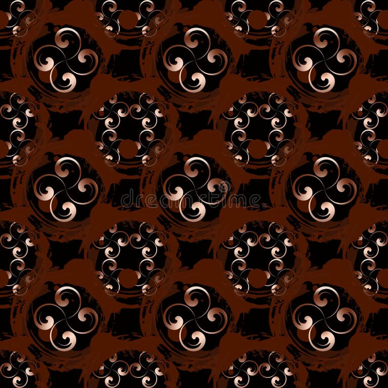 Illustration of Brown Elements of Different Shapes. Abstraction. Stock ...