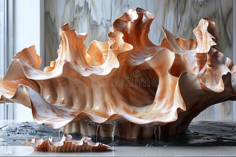 Illustration of Brown Shells Made of Clay and Plastic, High Quality ...