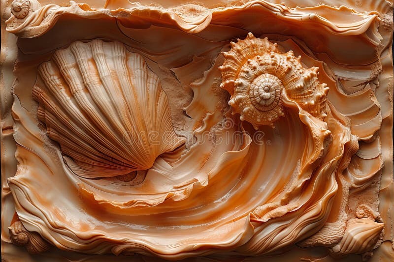 Brown Shells Made of Clay and Plastic, High Quality, High Resolution ...