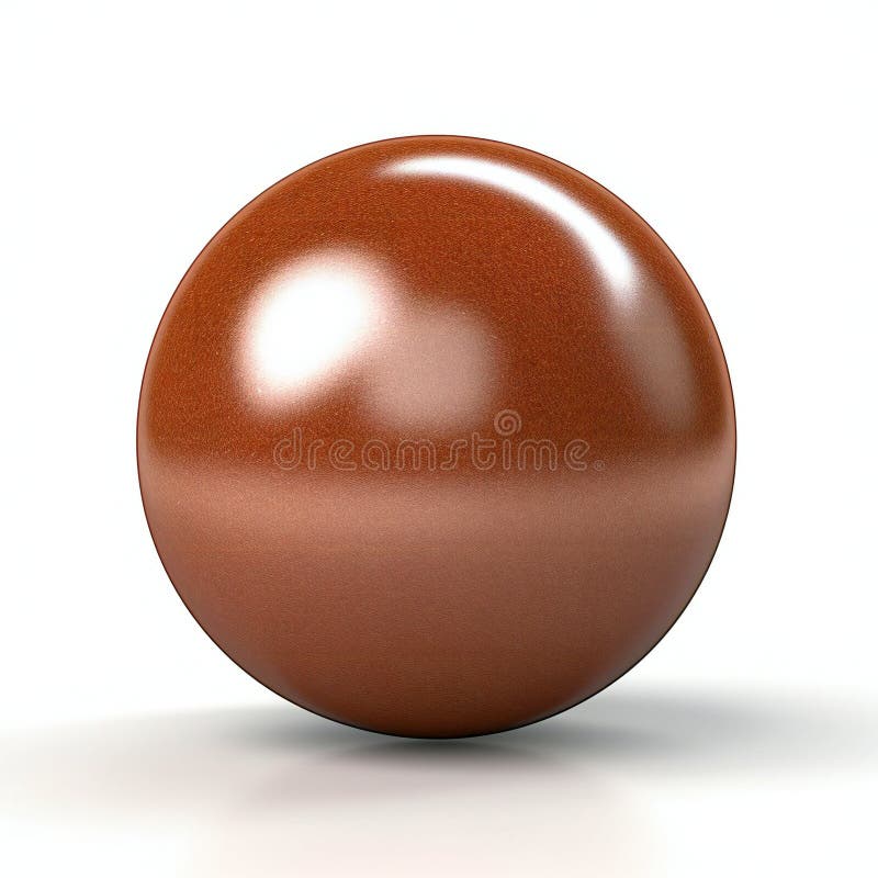 Brown Sphere Isolated on White Background Stock Illustration ...