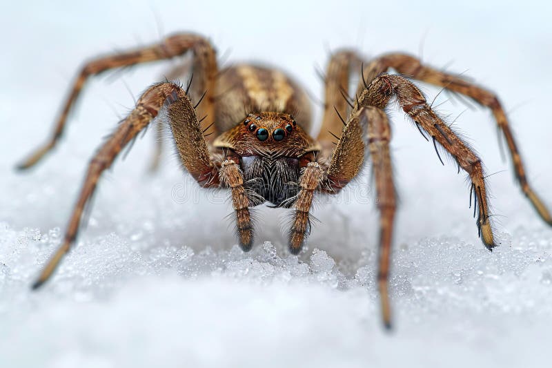 A Brown Spider on White Background, High Resolution Photography, Copy ...