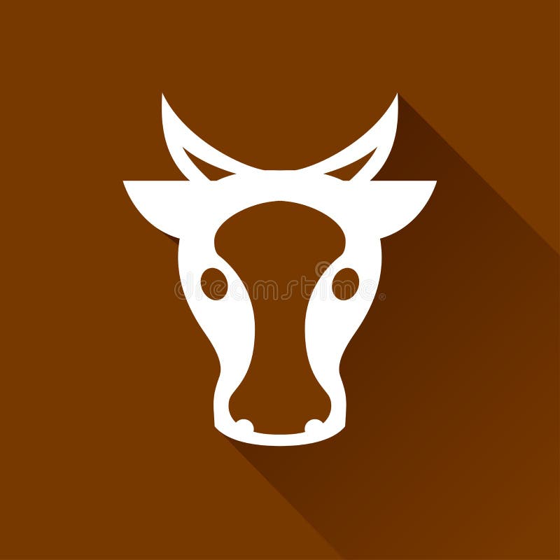 Brown and white cow icon stock vector. Illustration of butcher - 110810868