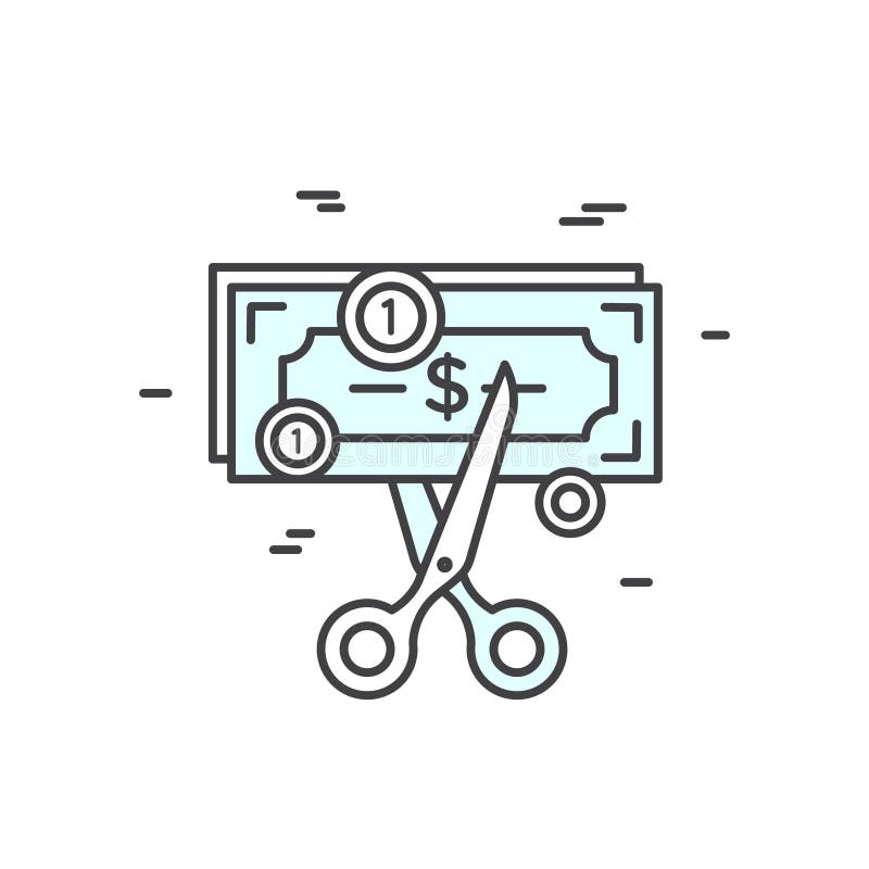 Illustration of Budget Cut stock vector. Illustration of concept - 85425834