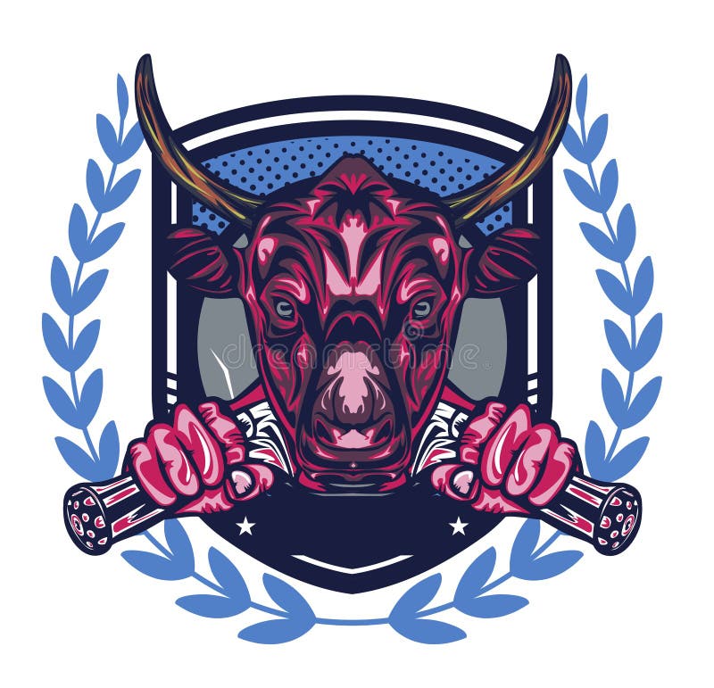 Illustration of Buffalo Badge Stock Illustration - Illustration of ...