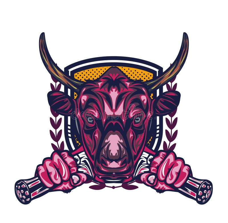 Illustration of Buffalo Badge Stock Vector - Illustration of head ...