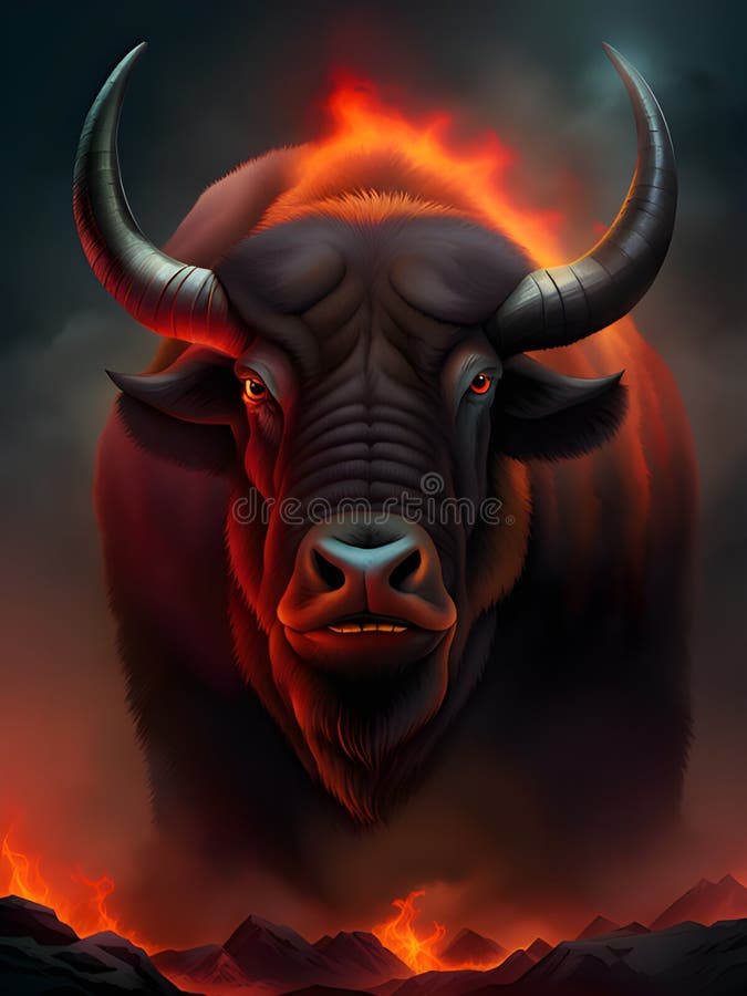 Fire Bull Wallpaper Hd
