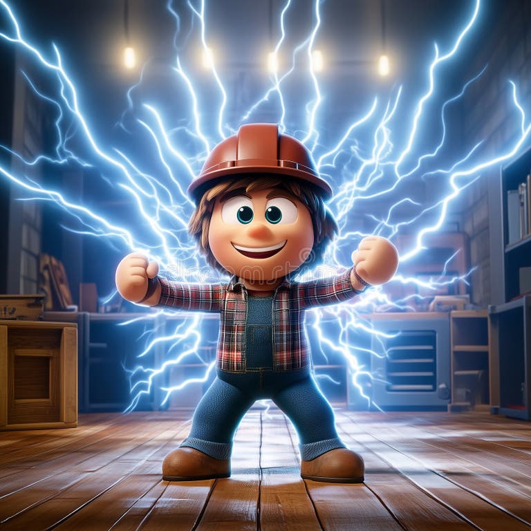 Illustration of the Builder, Funny, Colored, Positive. Construction ...